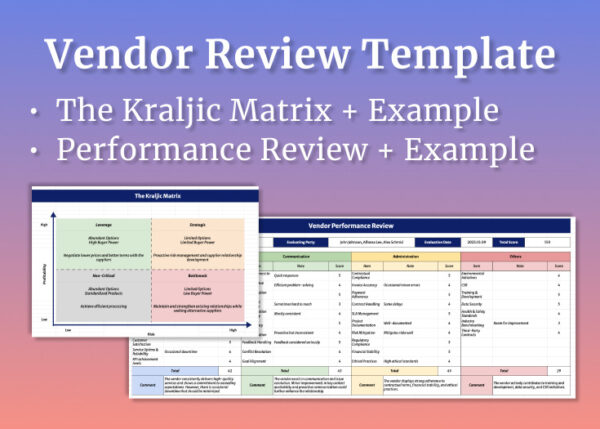 Vendor Assessment Kit (Guide + Templates) | Consultport