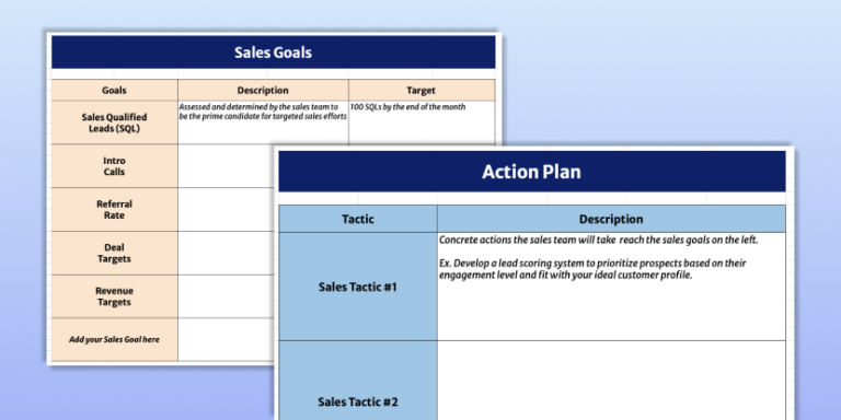 Free Sales Plan Template | Consultport